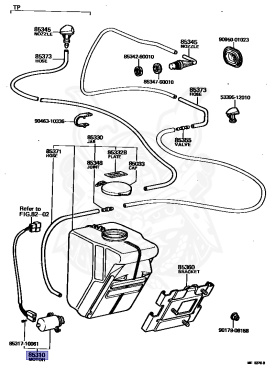 85310-60020 - Toyota - Motor And Pump Assy, Windshield Washer - Nengun ...
