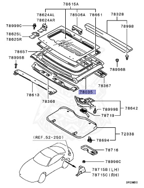 MB637493 - Mitsubishi - PANEL,ROOF - Nengun Performance