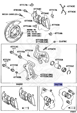 04479-24030 - Toyota - REAR DISC BRAKE CYLINDER KIT - Nengun Performance