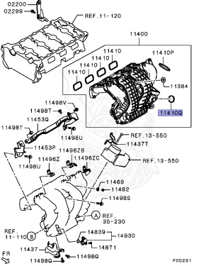 1542A048 - Mitsubishi - GASKET, INLET MANIFOLD - Nengun Performance