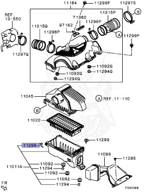 MR404331 - Mitsubishi - CLAMP,AIR CLEANER INR - Nengun Performance
