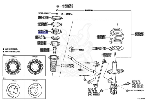 48609-28040 - Toyota - FRONT SUSPENSION SUPPORT SUB-ASSY - Nengun ...