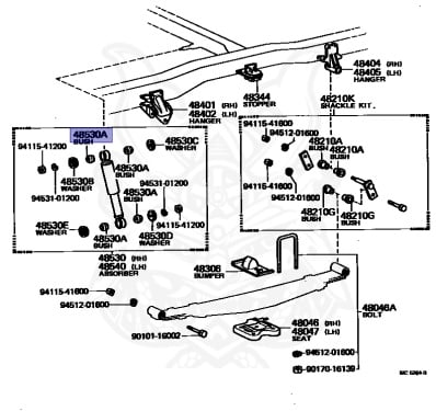 90385-16007 - Toyota - BUSH (FOR FRONT SHOCK ABSORBER) - Nengun Performance