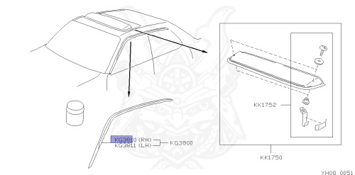 G3810-5P600 - Nissan - Roof Visor-rh - Nengun Performance