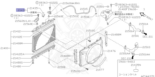 21430-01F02 - Nissan - CAP, RADIATOR - Nengun Performance