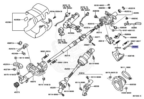 45885-35010 - Toyota - LINK, TILT LEVER - Nengun Performance