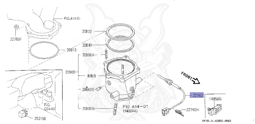 22740-20B00 - Nissan - Sensor Assembly ,catalyst - Nengun Performance
