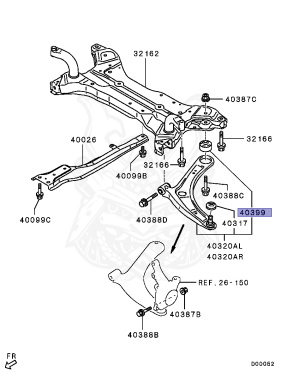 MN184133 - Mitsubishi - FRONT SUSP LOWER ARM BUSHING - Nengun Performance