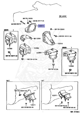12311-46080 - Toyota - Bracket, Engine Mounting, Front No.1 Rh - Nengun ...