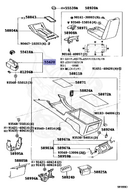 55620-30090-A0 - Toyota - INSTRUMENT PANEL CUP HOLDER - Nengun Performance