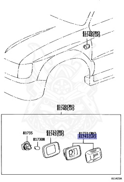 81731-20191 - Toyota - Lens, Side Turn Signal Lamp, Lh - Nengun Performance