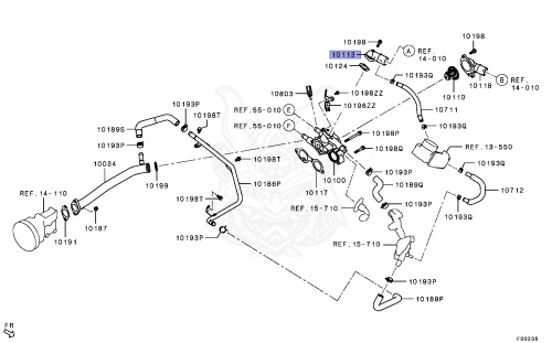 1305A152 - Mitsubishi - FITTING,COOLING WATER OUTLET HOSE - Nengun ...