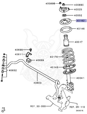 MR594068 - Mitsubishi - UPPER SEAT, FR SUSP SPRING - Nengun Performance