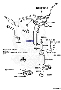 23206-70370 - Toyota - BRACKET, FUEL PUMP - Nengun Performance