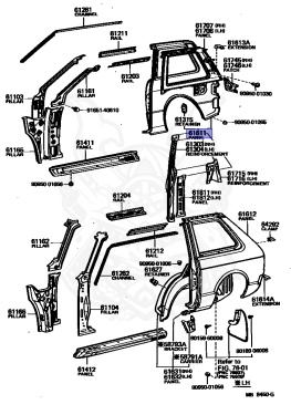 61601-10100 - Toyota - Panel, Quarter, Rh - Nengun Performance