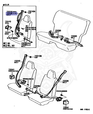 73220-10010-01 - Toyota - BELT ASSY, FRONT SEAT OUTER, LH - Nengun ...