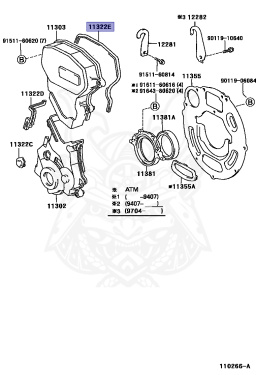 11329-11010 - Toyota - GASKET, TIMING BELT COVER NO.2 - Nengun Performance