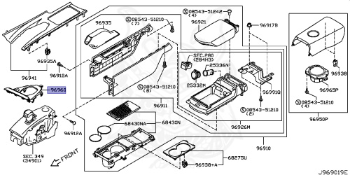 96915-6AV0A - Nissan - FINISHER-CONSOLE - Nengun Performance