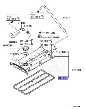MD307705 - Mitsubishi - GASKET, ROCKER COVER - Nengun Performance