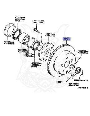 42431-22200 - Toyota - REAR BRAKE DISC - Nengun Performance