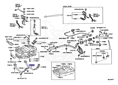 77602-60060 - Toyota - BAND SUB-ASSY, FUEL TANK, NO.1 LH - Nengun ...