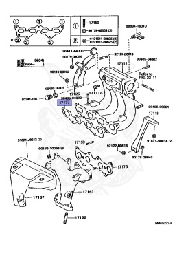 17177-11070 - Toyota - GASKET, INTAKE MANIFOLD TO HEAD, NO.1 - Nengun ...