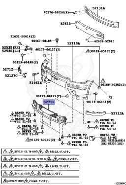 52711-52040 - Toyota - MOULDING, FRONT BUMPER - Nengun Performance