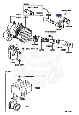 17883-16010 - Toyota - Hose, Air Cleaner, No.3 - Nengun Performance