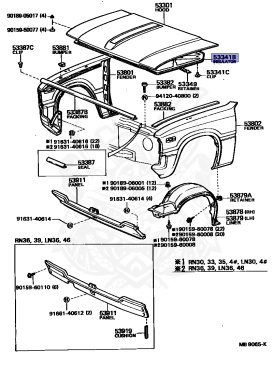 53341-89101 - Toyota - Insulator, Hood - Nengun Performance