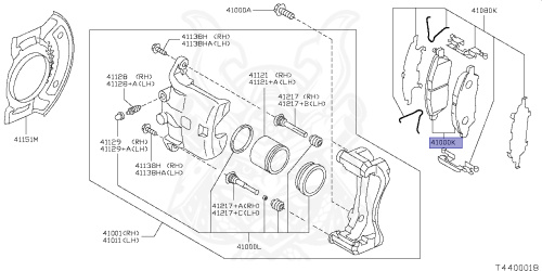 AY040-NS149 - Nissan - BRAKE PAD SET - Nengun Performance