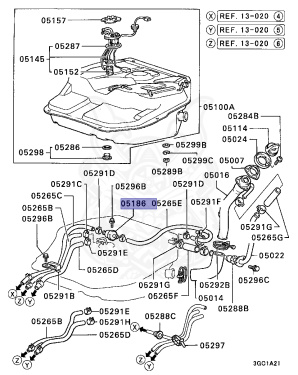 MB009102 - Mitsubishi - VALVE, FUEL TANK VAPOR HOSE 2-WAY - Nengun ...