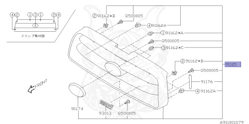91121SA070MJ - Subaru - Front Grill Assembly - Nengun Performance