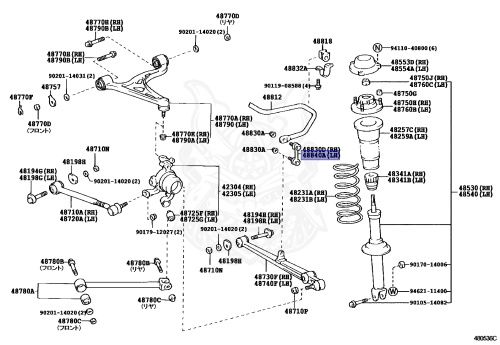 48840-14030 - Toyota - REAR STABILIZER LINK ASSY - Nengun Performance