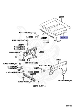 53341-60130 - Toyota - Insulator, Hood - Nengun Performance