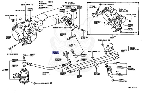23270-52011 - Toyota - Damper Assy, Fuel Pressure Pulsation - Nengun ...