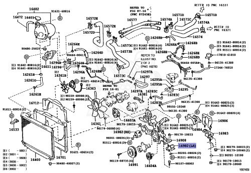 16982-76041 - Toyota - Insulator, Equipment Drive Housing, No.1 ...