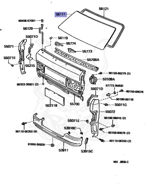 56111-95716 - Toyota - Glass, Windshield - Nengun Performance