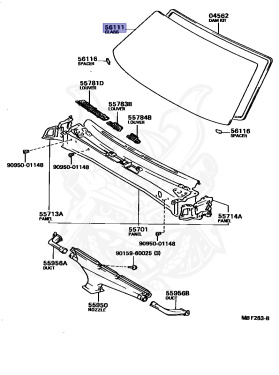 56111-12560 - Toyota - Glass, Windshield - Nengun Performance