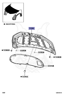 53301-B1150 - Toyota - Hood Sub-assy - Nengun Performance