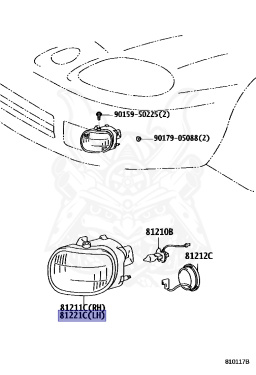 81221-24020 - Toyota - Lamp Unit, Fog Lamp, Lh - Nengun Performance