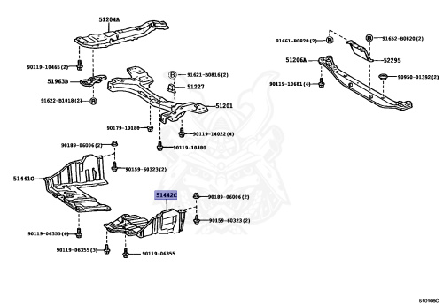 51442-12100 - Toyota - Cover, Engine Under, Lh - Nengun Performance