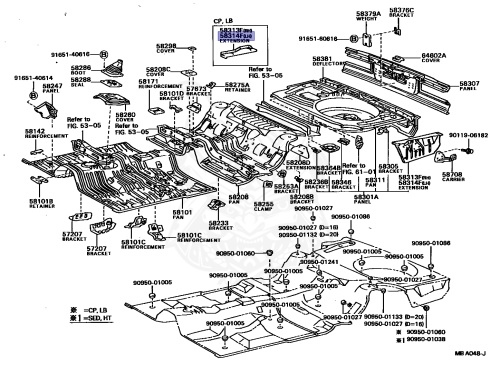 58303-12030 - Toyota - Extension, Rear Floor Pan To Quarter Panel, Lh ...