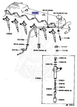 23760-68020 - Toyota - Pipe Assy, Nozzle Leakage - Nengun Performance