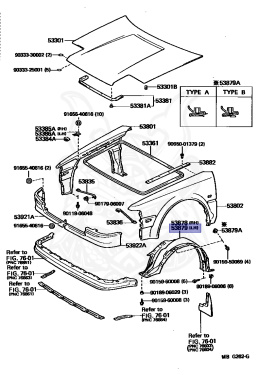 53876-17010 - Toyota - Liner, Front Fender, Lh - Nengun Performance