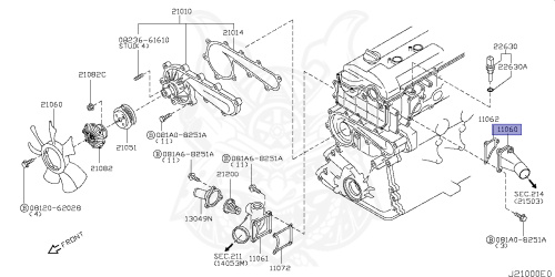 11060-VC200 - Nissan - Water Outlet - Nengun Performance