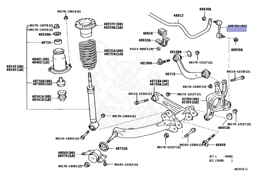 48820-24010 - Toyota - Link Assy, Front Stabilizer, Rh or Lh - Nengun ...