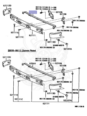 52501-89104 - Toyota - Filler Sub-assy, Front Bumper - Nengun Performance
