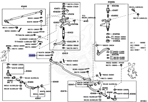 45450-39215 - Toyota - ROD ASSY, STEERING RELAY - Nengun Performance