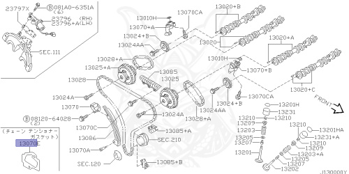 13079-31U00 - Nissan - GASKET, CHAIN TENSIONER - Nengun Performance