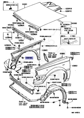 53879-10010 - Toyota - Retainer, Front Fender Liner - Nengun Performance